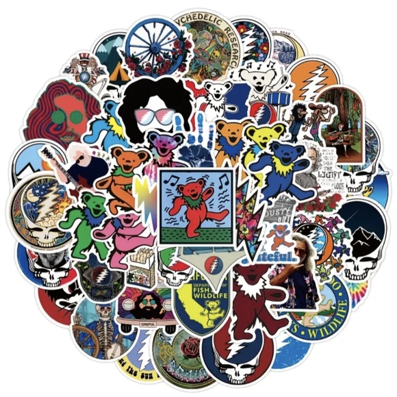 Design | New 5 Piece Assorted Grateful Dead Stickers All Different ...